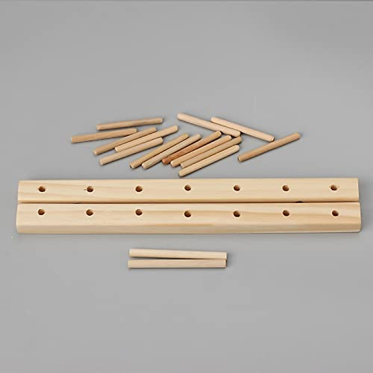 Yiju Sewing Thread Holder Embroidery Storage Multi Spools Wood Shelf Quilting Organizer Needlework Bobbin Rope Wooden Thread Rack Decoration Tool, 29.5cmx9.5cmx4.6cm