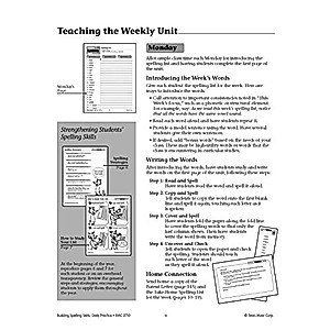 Evan-Moor Building Spelling Skills, Grade 6 - Homeschooling & Classroom Resource Workbook, Reproducible Worksheets, Teaching Edition, Spelling Strategies, Reading and Writing Skills