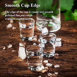 Asipmor Shot Glass Set with Heavy Base, 1.5 Ounce Tequila Shot Glasses Set of 6, Whiskey Shot Glass, Clear Espresso Shot Glass