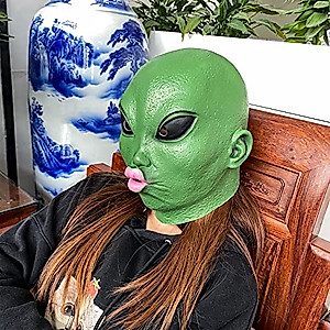 Green Fish Mask, Funny Animal Mask, Latex Fish Head Costume For Adults Halloween Animal Fish Head Mask