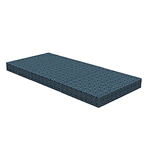 Ambesonne Oriental Foldable Mattress, Motif, 74.8" x 35.4", Turquoise Dark Blue