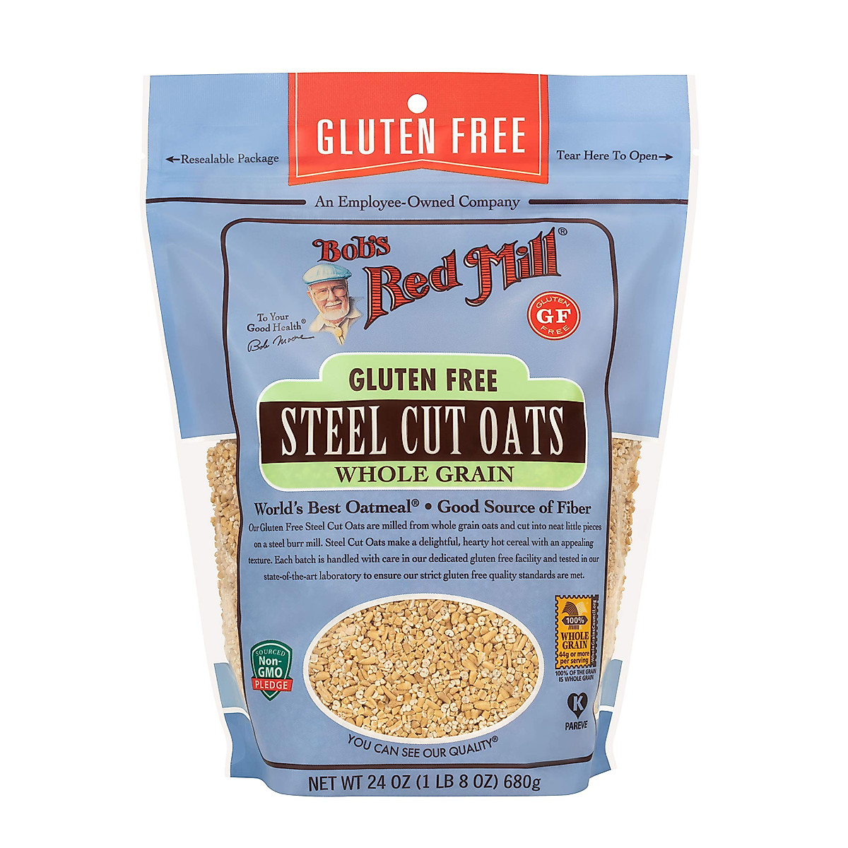 Bob's Red Mill Gluten Free Steel Cut Oats, 24-ounce (Pack of 4)