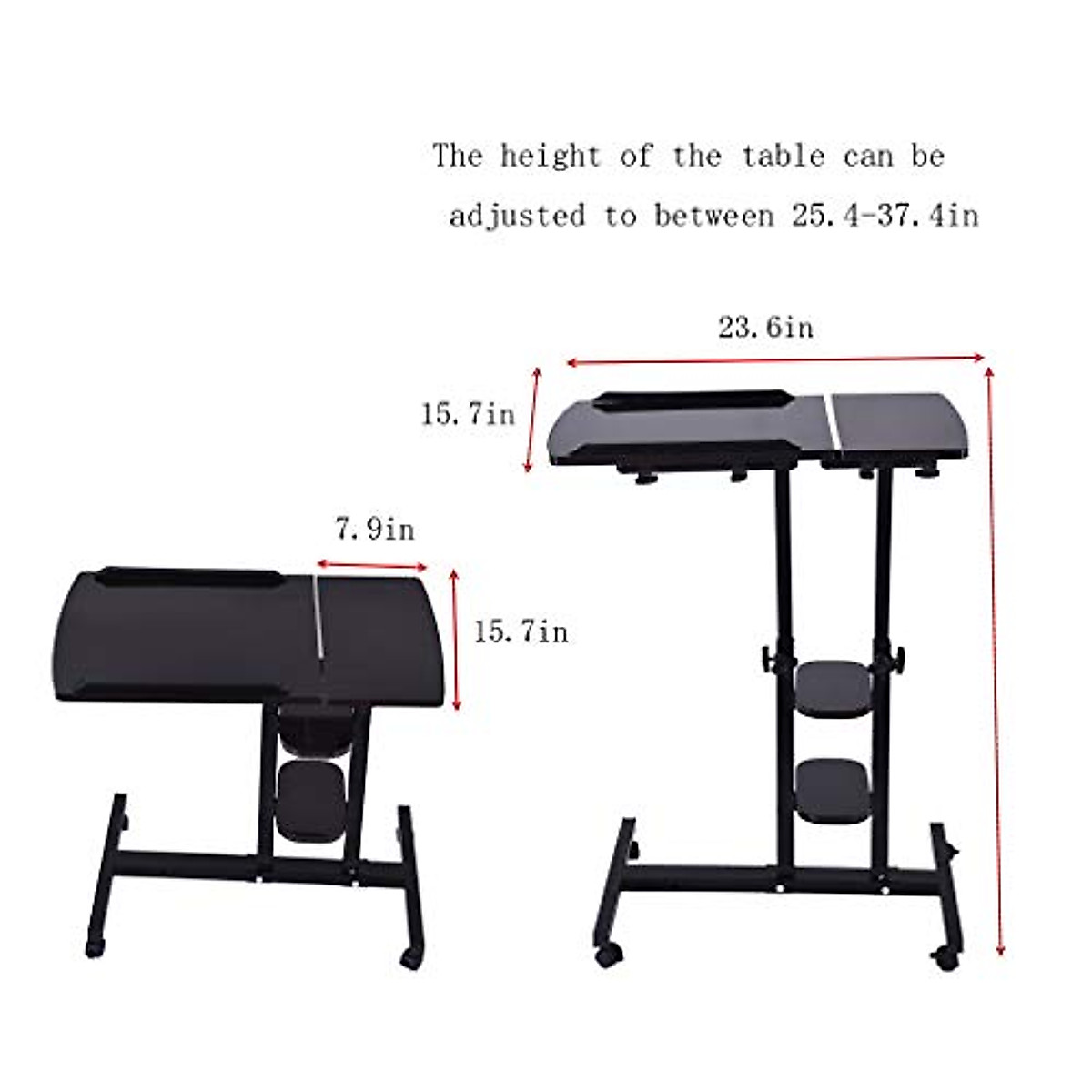 Zewuai Home Office Desk Can Be Raised and Lowered Folding Computer Desk 64cm40cm -U.S. Shipping