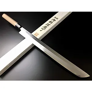 Japanese Chef's Knife ARITSUGU Sakimaru Takobiki Blue Steel Sashimi 330mm 12.99" Scabbard