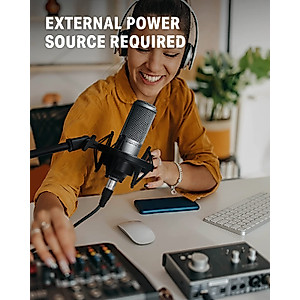 Donner Condenser Microphone, Recording Microphone for Vocal, Instruments & Music, Podcast XLR Microphone for Beginners with Pop Filter, Shock Mount, Optimized Frequency, Ideal for Home Studio, DC-20