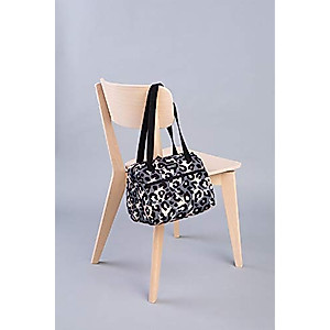 PackIt Freezable Hampton Lunch Bag, Wild Leopard Gray, Built with EcoFreeze Technology, Collapsible, Reusable, Zip Closure with Front Pocket and Shoulder Straps, Perfect for Tweens and Adults