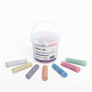 MAHITOI Washable Jumbo Sidewalk Chalk – Non-Toxic Multicolor Chalk for Kids, Outdoor Fun, Easy-to-Grip Sticks – Toddler Art Supplies (Pack of 20)