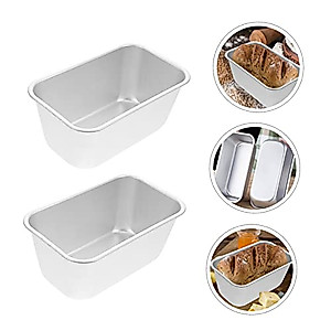 UPKOCH 4 pcs Toast Bread Box bread baking pan rectangular bakeware toast maker loaf pan cake baking tray non stick bakeware rectangular baking pan paper cup aluminum alloy rectangle