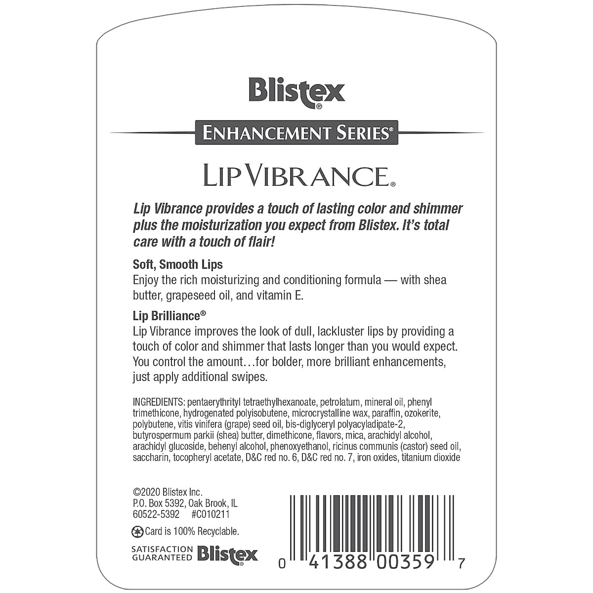 Blistex Lip Vibrance Lip Protectant 0.13 OZ (Pack of 3)