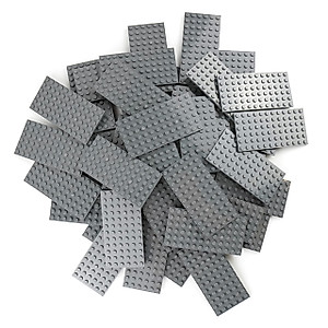 LEGO City - 4 Plates, 6 x 12 Studs, in New Dark Grey - 3028