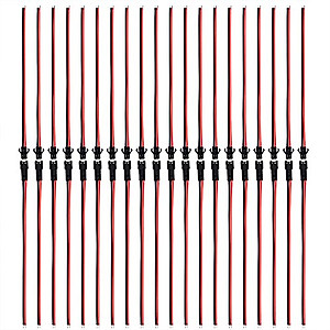 eBoot 22 AWG JST SM 2 Pin Plug Male and Female Connector Adapter with 135 mm Electrical Cable Wire for LED Light, 20 Pairs