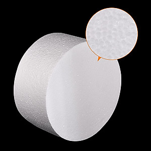 MECCANIXITY Round Foam Cake Dummy 4 Inch x 8 Inch Circle Dummy Cake Set for Wedding Cakes, Birthday Cakes, Crafts, and Window Displays