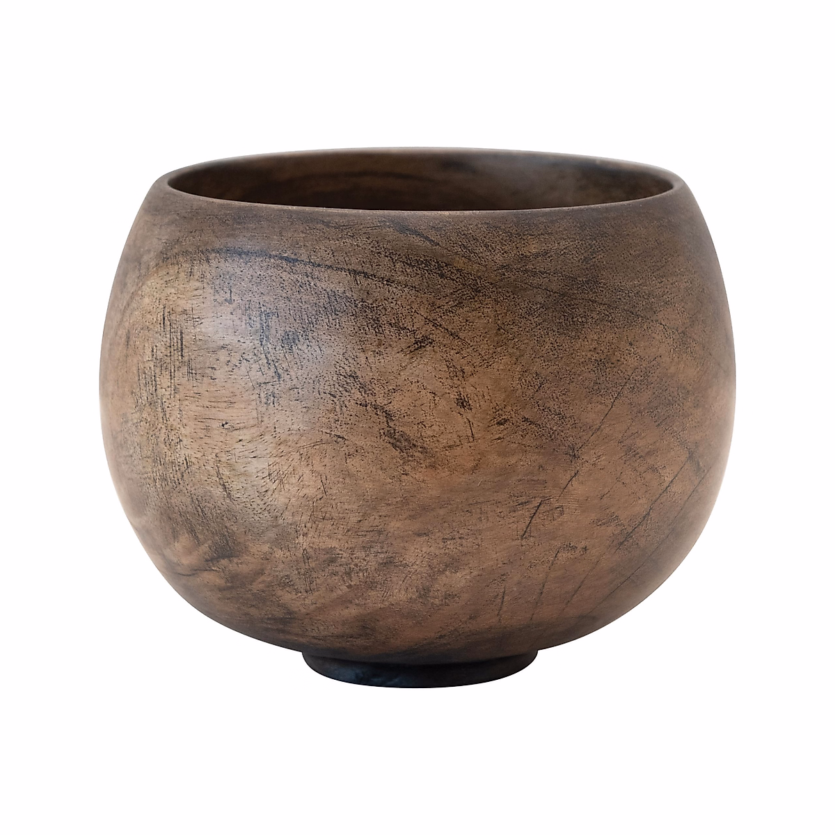 Creative Co-Op Mango Wood Bowl, Walnut Finish