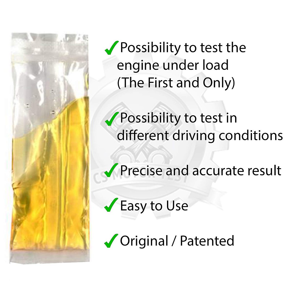 CS Motor Test, CS Engine Combustion Real-TIME Leak Tester - Cylinder Head Gasket CO2 Head Tester - Test While Driving - Petrol Diesel Gas - Engine Under Load Head Gasket Test Kit- 2 PCS in a Box