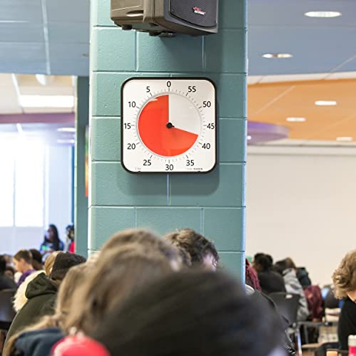 TIME TIMER MAX - Extra-Large 17" Visual Analog Timer, 8-Duration Settings, Interchangeable Faces, Optional Alert, No Loud Ticking - for Kids Classroom Homeschooling and Teacher Tool (Black)