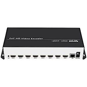 URayCoder Multi-Channel H.265 H.264 HD HDMI Video Live Streaming Broadcast Encoder IPTV for 8 HDMI Signals to SRT RTSP RTMP RTMPS HLS Multicast HTTP MP4 FLV M3U8 TS