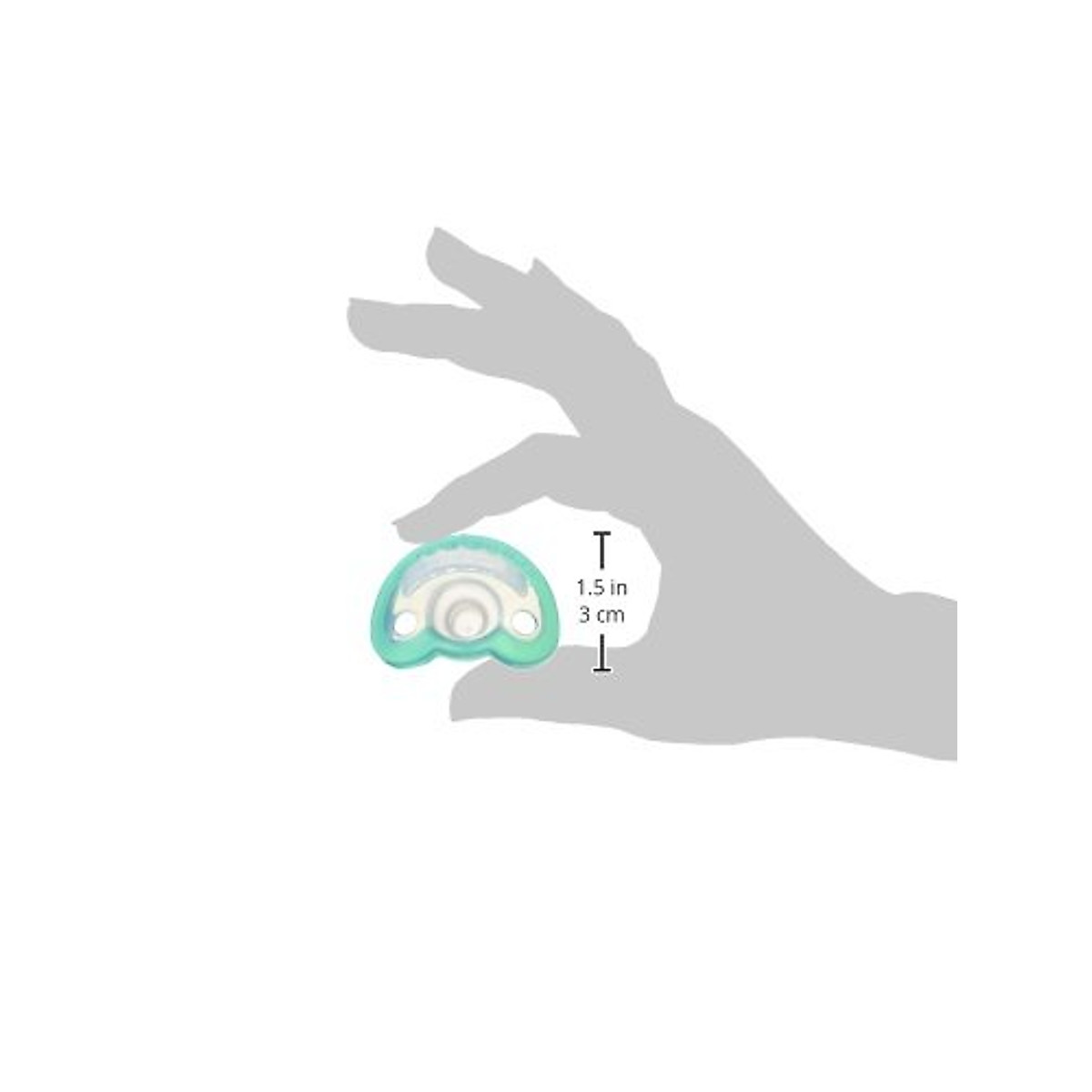 RaZbaby JollyPop Baby Pacifier Plus, 3m+, Teal, Double Pack