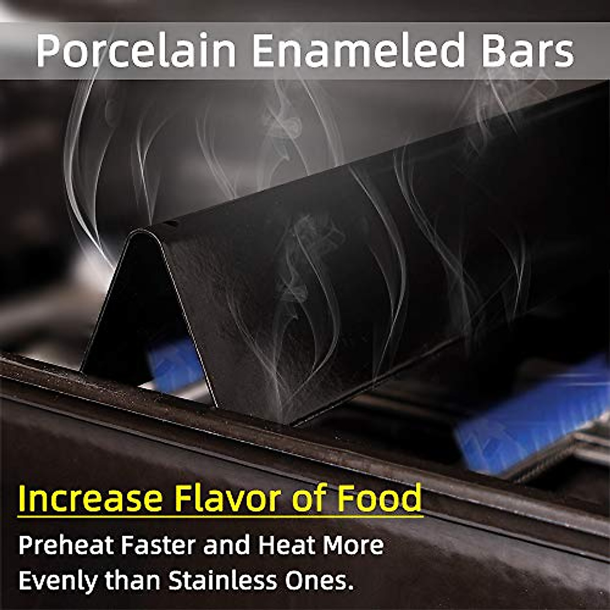 X Home 21.5-Inch Heavier Flavorizer Bars Replacement for Weber Genesis Silver A, Spirit E-210 (Side-Mounted Control), Porcelain-enameled, 5-Pack