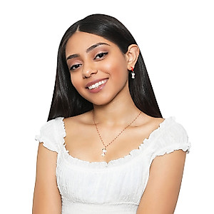 Peanuts Womens Flash Plated Sterling Silver and Enamel Woodstock and Snoopy Earrings - Small Hoop Dangle Earrings with Woodstock and Snoopy Charm - Officially Licensed