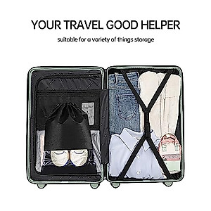 Swingers 16PCS Shoe Bags for Travel, Large Portable Travel Shoe Bags with Rope, space-saving dust-proof Non-Woven Shoes storage bag, for Packing, Shoes Organizers for Men And Women