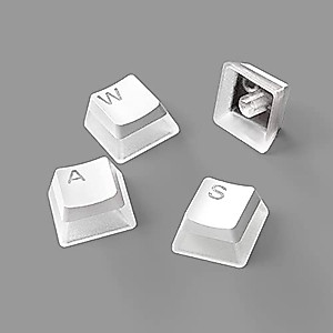SteelSeries PRISMCAPS - Double Shot Pudding-Style Keycaps - Durable PBT Thermoplastic - Compatible with a Wide Range of Mechanical Keyboards - White