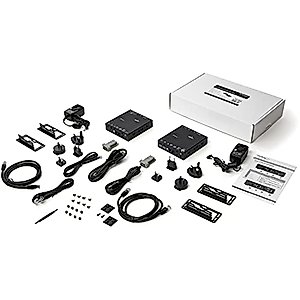StarTech.com HDMI KVM Extender Over IP - 4K 30Hz HDMI 2.0 & USB Over IP LAN or CAT5e/CAT6 Ethernet (100m/330ft) - Remote KVM Switch/Console Transmitter/Receiver Extender Kit, TAA (SV565HDIP)