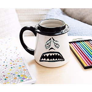 Disney The Nightmare Before Christmas Mayor Faces 3D Ceramic Mug | Large 20-Ounce Coffee Cup For Espresso, Tea