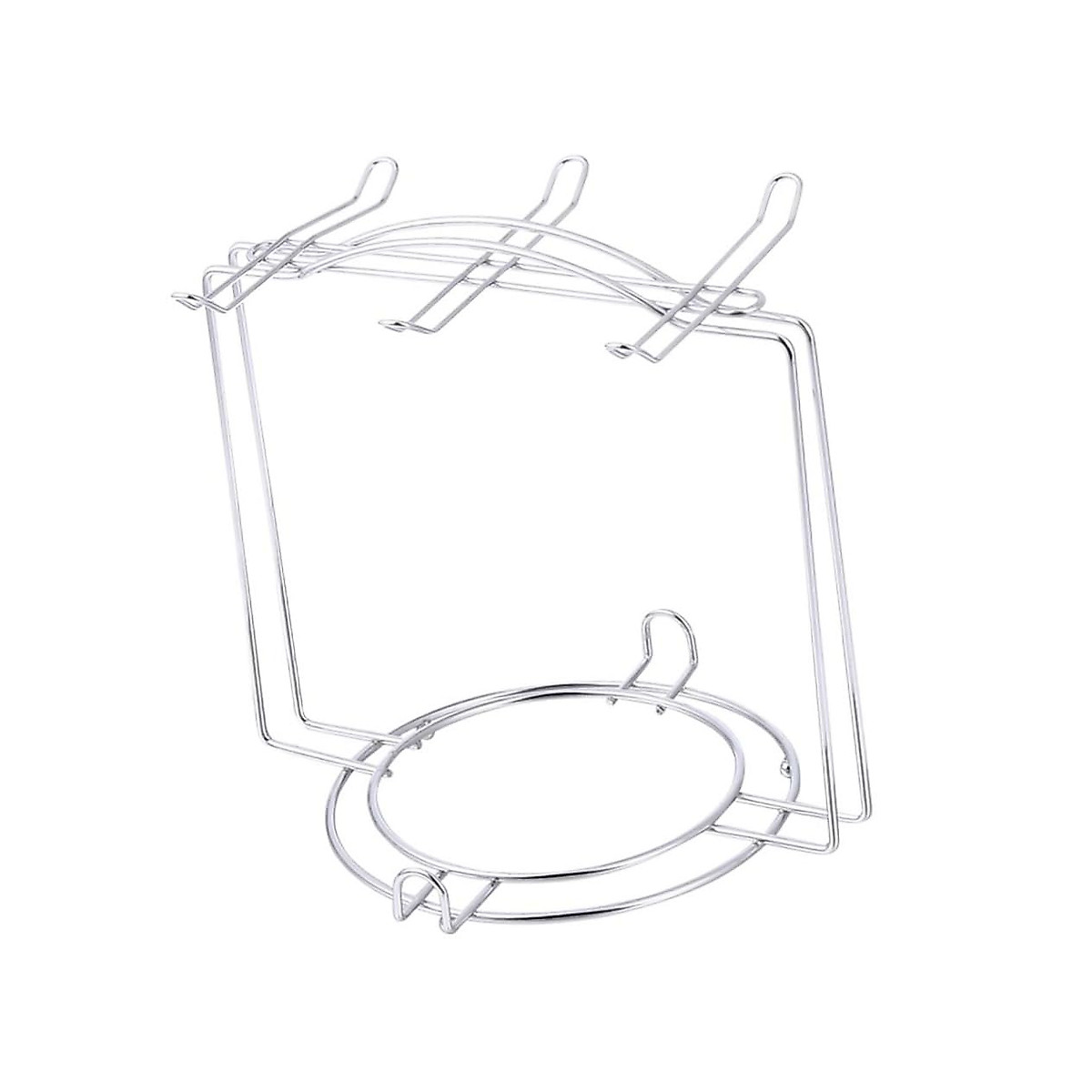 FUNOMOCYA Metal Storage Shelf Cupboard Storage Organiser Mug Holder for Counter Stainless Steel Dish Drying Rack Stainless Steel Cup Rack Hook Office Coffee