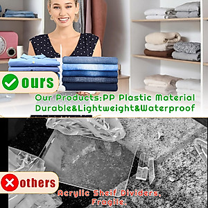 BOUTICOL 3 PCS Removable Wire Shelf Dividers Metal Closet Shelf Dividers Portable Closet Shelf Divider Wire Shelf Dividers for Closet Organization （White）