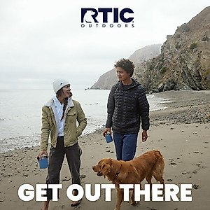 RTIC Lowball Tumbler with Splash Proof Lid, 12 oz, Navy, Insulated Travel Stainless Steel Coffee Mug, Sweat Proof, Keeps Hot & Cold Longer