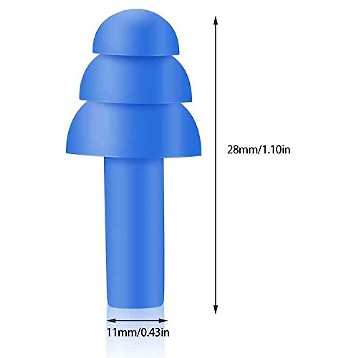 50 Pair Soft Silicone Reusable Washable Ear Plugs for Sleeping Swimming Noise Hearing Protection Earplugs Music Concerts Construction Shooting Hunting Motor Sports