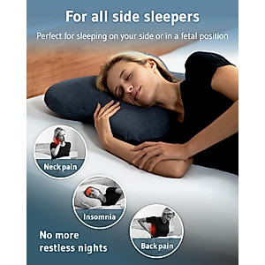 Neck Pillow ACAMAR QuickDry – Designed in Germany – Memory foam bed pillow for sleeping – Ergonomic with quick drying thermic pillowcase – Cervical pillow for neck and back pain – anti snore sleep