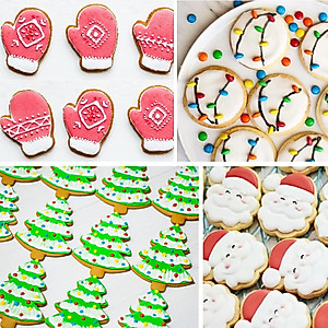 JOB JOL Cookie Cutters 10 PCS, Christmas Cookie Cutter Set, 3'' to 3.5''