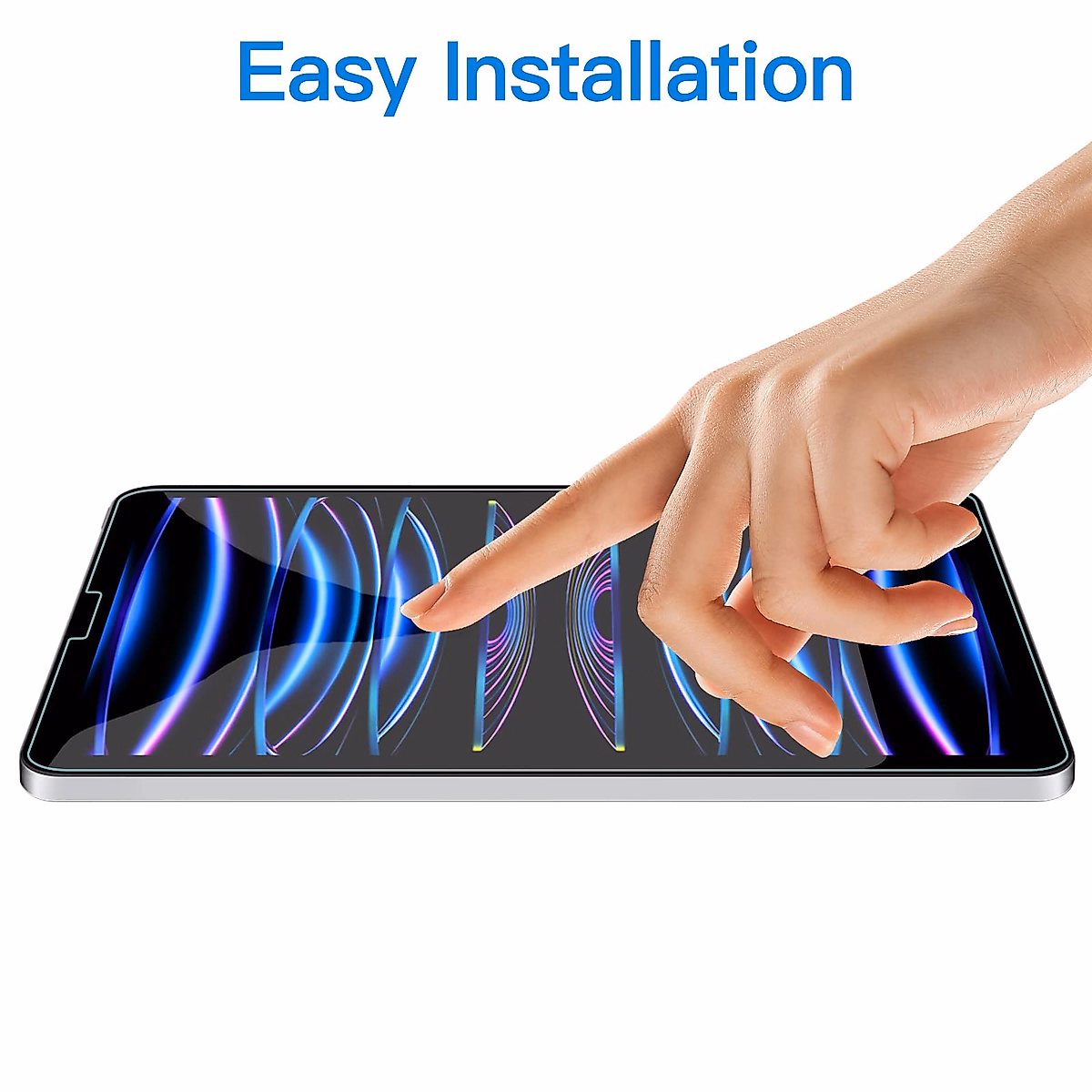 JETech Screen Protector for iPad Pro 12.9-Inch 2022/2021/2020/2018 (6th/5th/4th/3rd) Model, Edge to Edge Liquid Retina Display, Face ID Compatible, Tempered Glass Film, 1-Pack