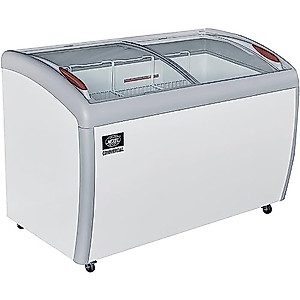 Nexel Ice Cream Freezer, Curved Glass Lid, 49"W