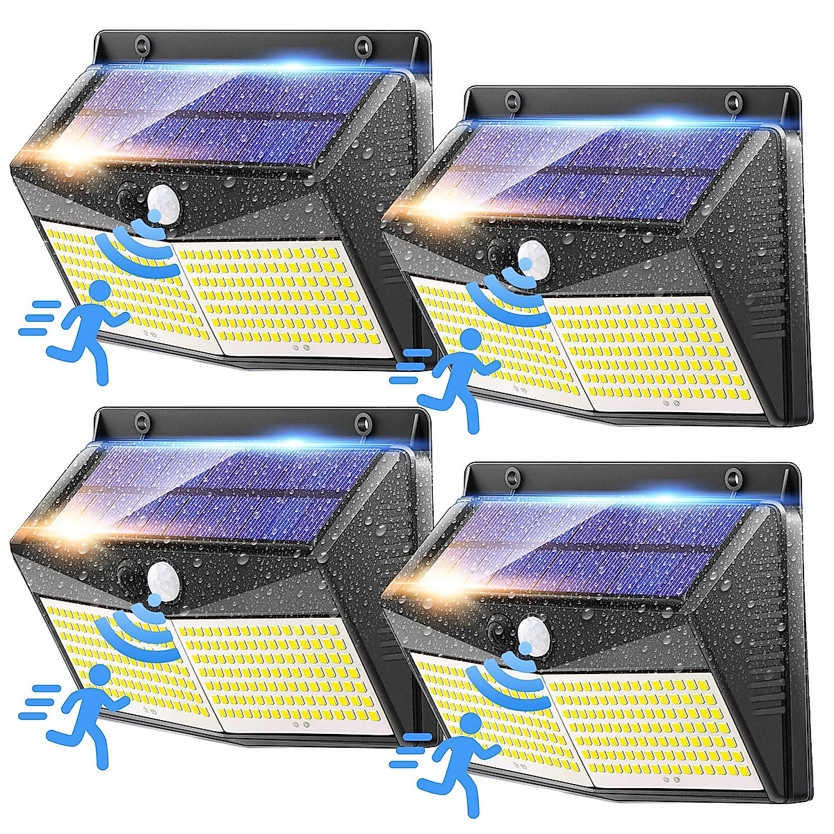 Solar Lights Outdoor Waterproof【240LED 1500LM】Motion Sensor Outdoor Lights,3 Modes Solar Motion Sensor Light Outdoor, IP65 Solar Flood Lights Outdoor,Security Lights Outdoor,LED Solar Outdoor Lights