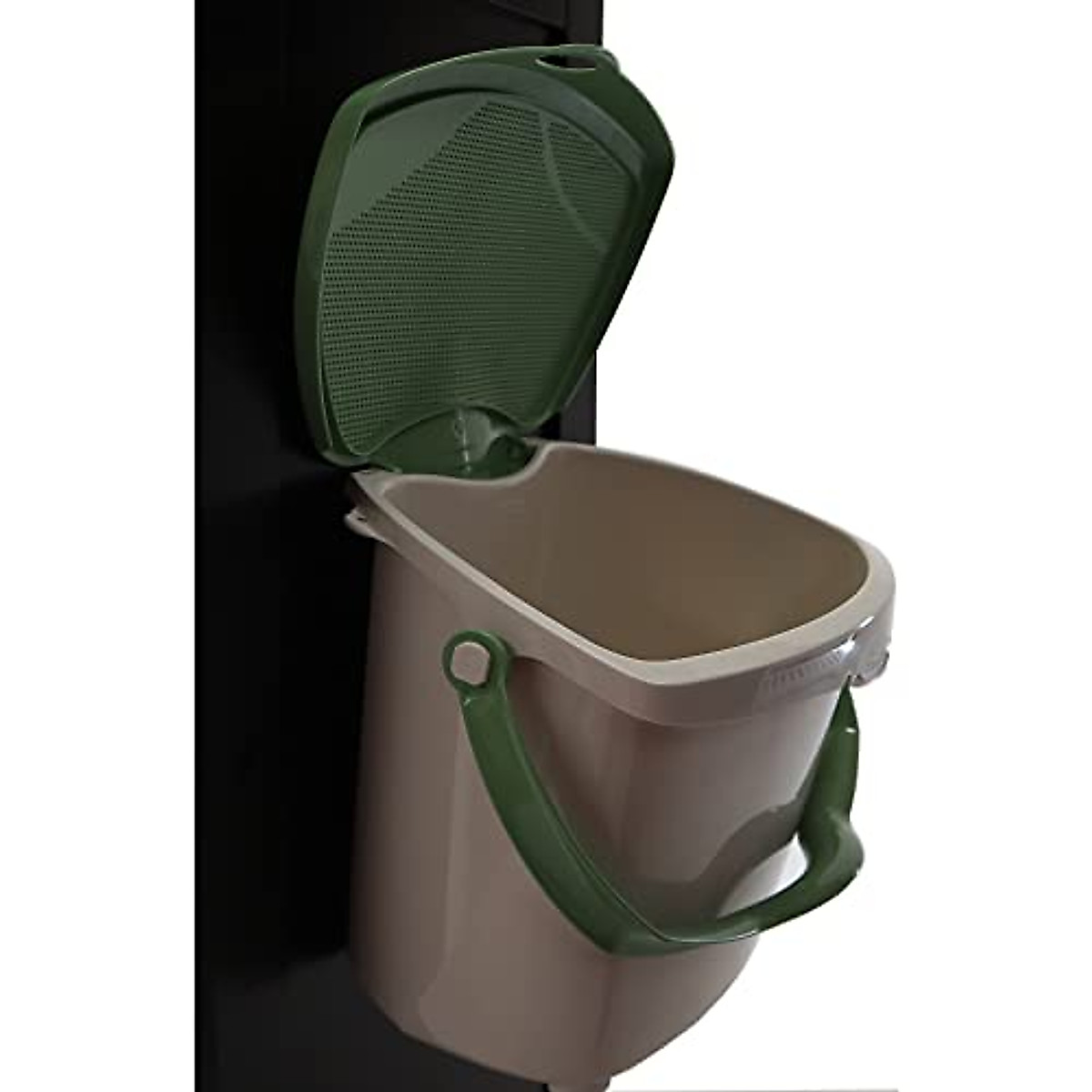 Redmon For Kids 8003 Sure-Close Kitchen Food Scrap Warm Gray Pail, Beige