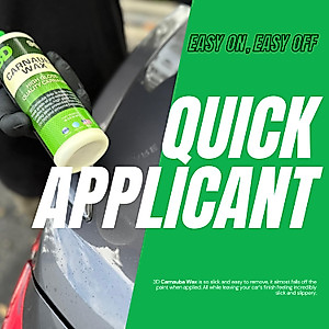 3D Carnauba Wax - High Gloss, Deep Shine Brazilian Carnauba Liquid Wax - Long Lasting UV Paint Protection - Easy Application on Cars, RVs, Boats, Motorcycles - Non-Staining Detailing Products 16oz.