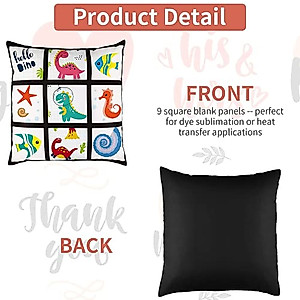 LYFLES Sublimation Blanks Blanket 40" x 60" with 20 Panel and 2PCS Blank Pillow Cases 16" x 16" with 9 Printable Panels