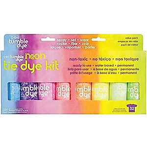 S.E.I. Neon Tie Dye Kit, Fabric Spray Dye, 8 Colors