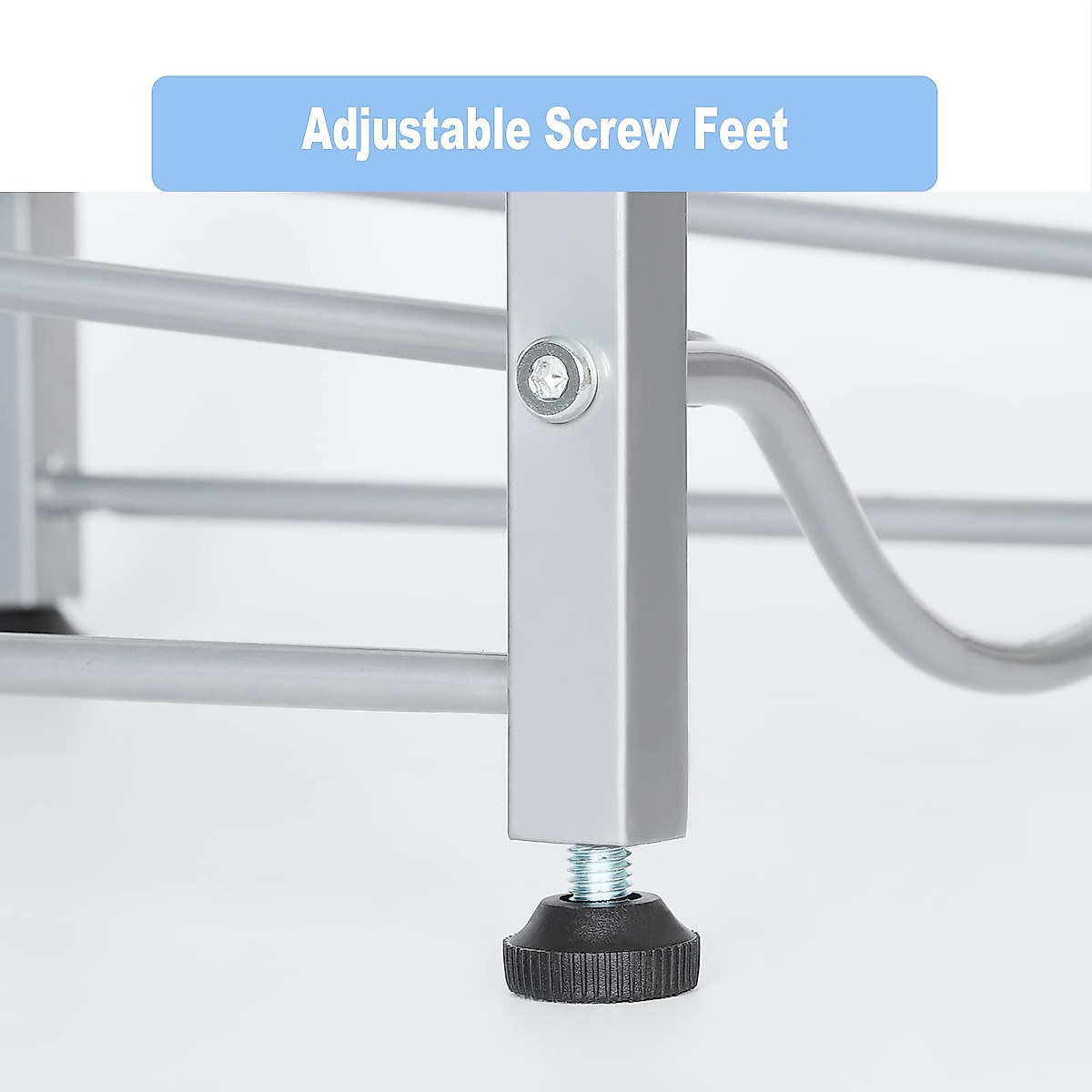 LIANTRAL 5 Gallon Water Jug Holder, 5 Tiers Silver Heavy Duty Water Rack Freestanding, Water Bottle Organizer for Home Office