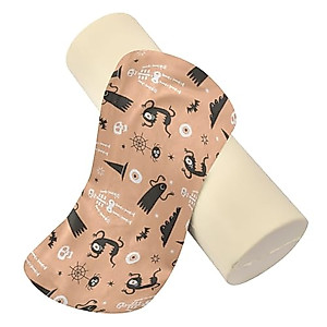 FRODOTGV Halloween Characters Yoga Meditation Bolster Pillow Neck Roll Pillow Sleeping Long Round Pillow Cushion Insert Cylinder Pillow Covers with