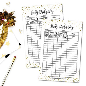 Newborn Baby Log Tracker Journal Book, Infant Daily Schedule, Feeding Food Sleep Naps Activity Diaper Change Monitor Notes For Babies, Mommy Nursing or Breastfeeding Record Tracking Chart 50 Sheet Pad