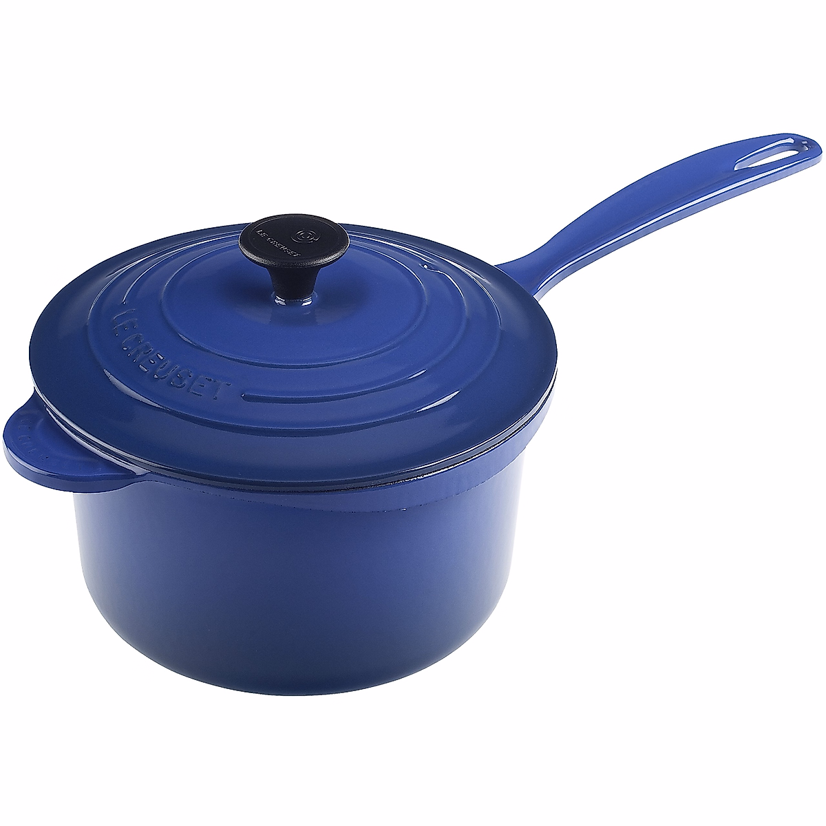 Le Creuset 2-3/4-Quart Precision Pour Iron Handle Saucepan, Cobalt