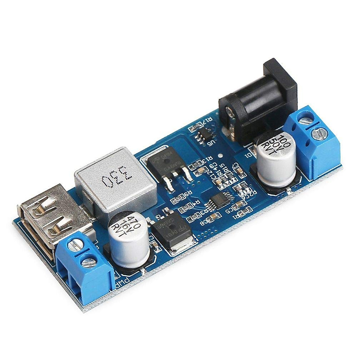 DAOKI 2Pcs 12v to 5v 5A Converter Step-Down Power Supply 24V / 12V to 5V 5A Voltage Regulator DC 9V-36V Step-Down to DC 5V-5.3V 3.5-6A Volt Transformer