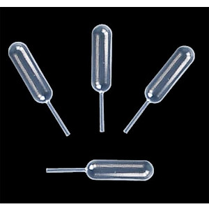 Pack of 50pcs 4ml Assorted Shape Plastic Transfer Pipettes Eye Dropper (Rectangular)
