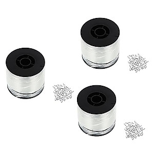 BESPORTBLE 3 Sets Nylon Fishing line Aluminum Parts Clear Fishing Thread Spool Stretchy Fishing Line Fishing Line Professional White Fishing Strap 500M Nylon Fishing Rope Fishing Tool Base