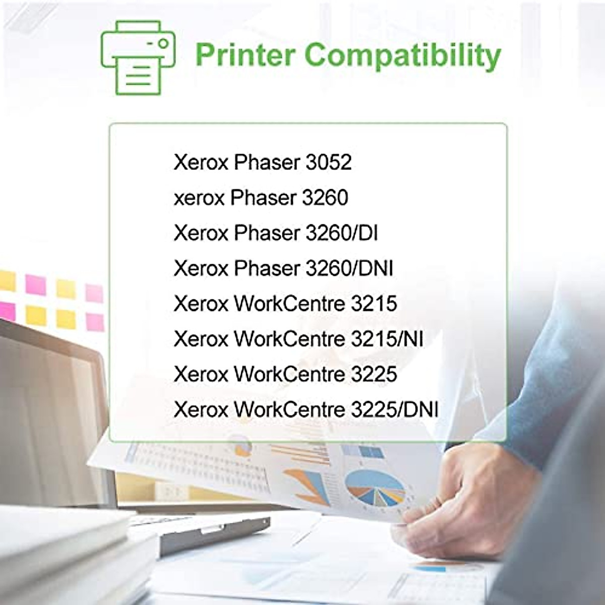 SINOPRINT Compatible 106R02777 Toner Cartridge Replacement for Xerox WorkCentre 3215 3215NI 3225 3225DNI Phaser 3260 3260DI 3260DNI 3052 106R02775 Printer Ink High Yield 3000 Pages (Black, 2-Pack)