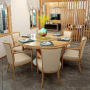 VERDDE Tempered Glass Lazy Susan 20in 30in Turntable 360 Degree Swivel Round Dining Table Large Tabletop Serving Plate - 360 Degree Swivel (Size : 70cm/28in)