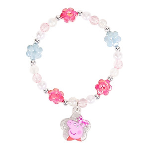 LUV HER Girls Jewelry Set - Dress Up 3 Piece Toy Jewelry Box Set with Bead Necklace, Bracelet, and Ring - Peppa Pig Play Accessories - Ages 3+